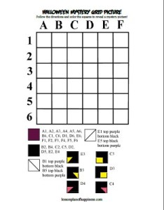 » Black Cat Mystery Grid Picture Lesson Plan of Happiness