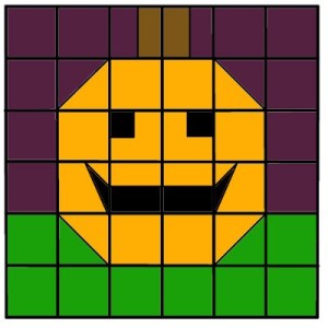 » Pumpkin Mystery Grid Picture Lesson Plan of Happiness